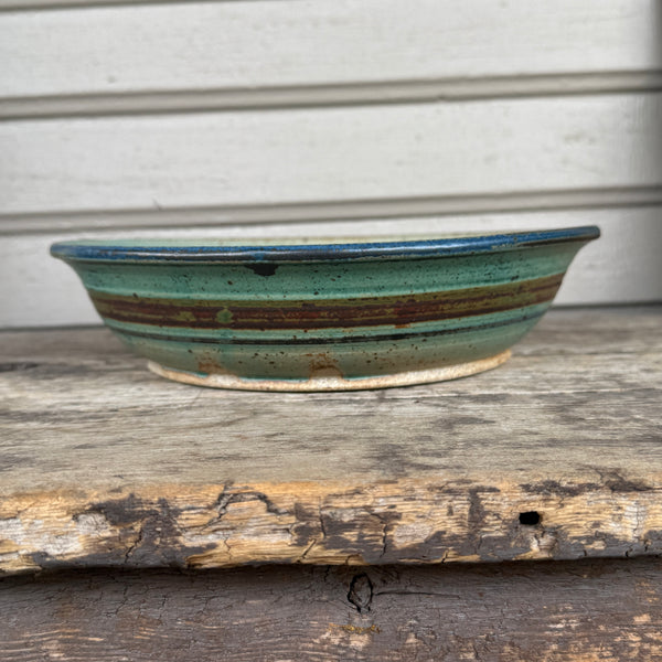 Mel Cornshucker, Cherokee, Medium Pottery Serving Bowl with Dragonfly ...