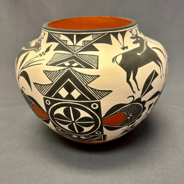 Rachel Aragon Acoma Pueblo Painted Olla with Fertility Design (JM80 ...