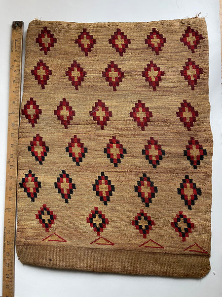 Antique Nez Perce Cornhusk flat twined bag - Very fine woven Plateau c ...
